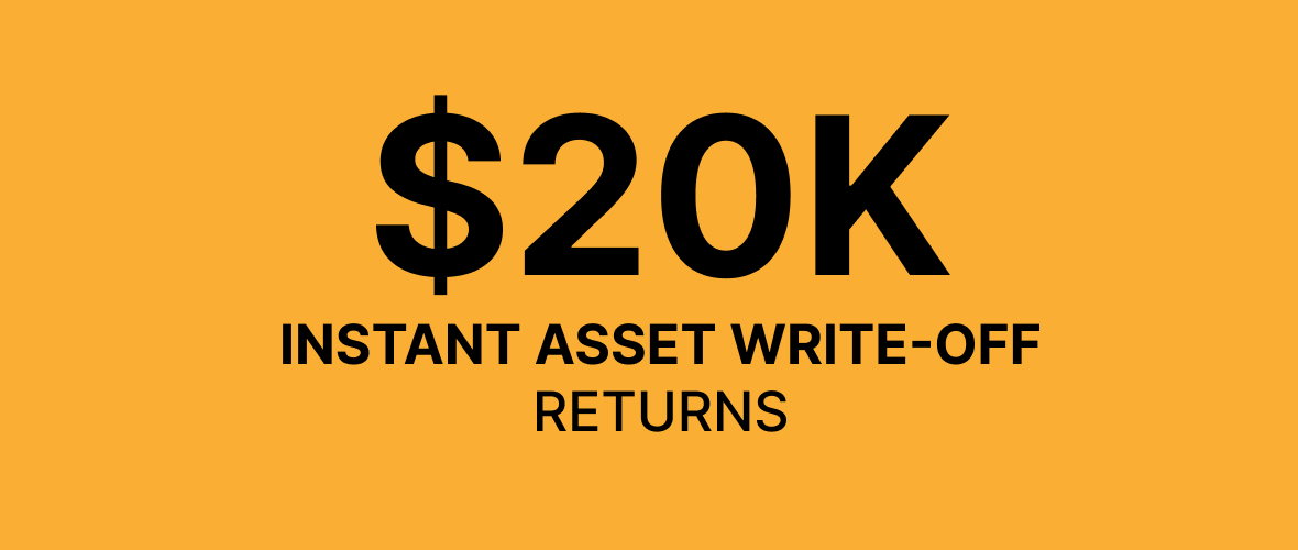 The $20k Instant Asset Write-Off Returns — AG Superstore